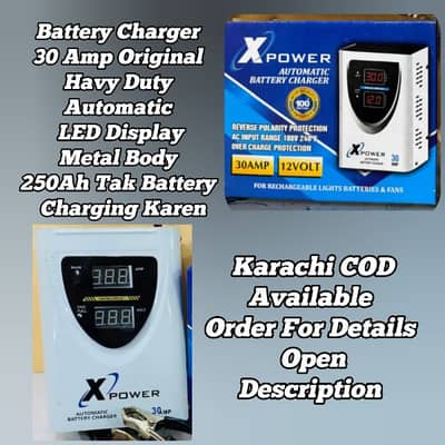 Battery Charger Xpower 30Amp 12 Volt Battery Charger Original - Fans ...