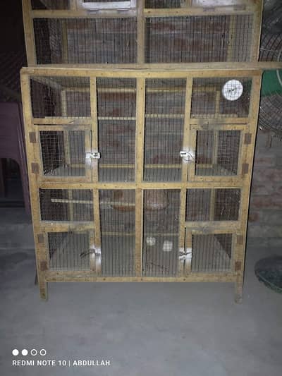 Two Wooden Cages for Australian Parrots and Finches - Birds Accessories ...