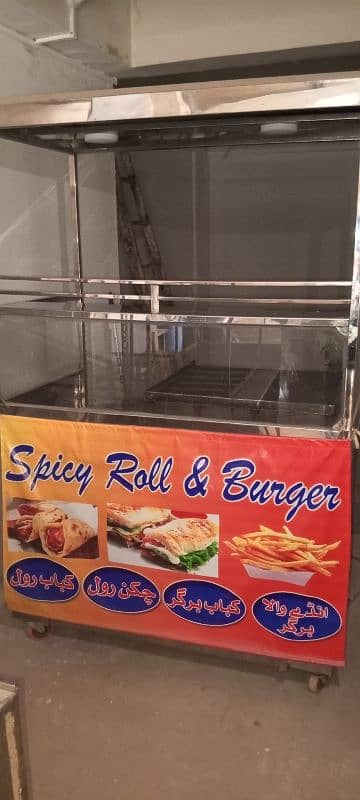 burger counter in steel - Food Stalls - 1099808788