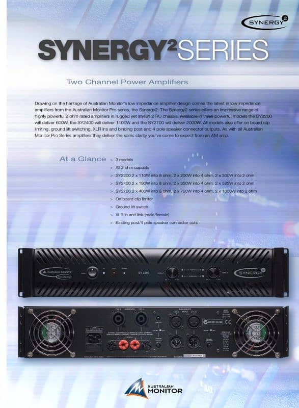 AUSTRALIAN MONITOR SYNERGY2 POWER Amplifier - Amplifiers - 1099954495