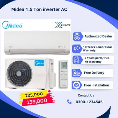 Midea 1.5 Ton inverter AC, Midea Extreme T3 inverter Air Conditioner ...