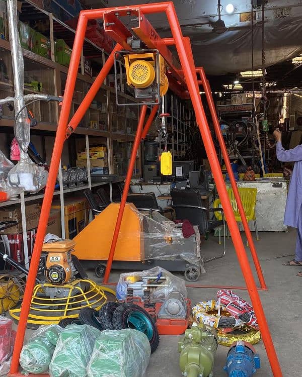 monkey lift / mini crane lift / winch lift machine / concert mixer ...