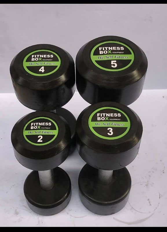 Rubber coated Dumbbell/ Dumbell / Dumbell for home/ Chrome dumbell ...