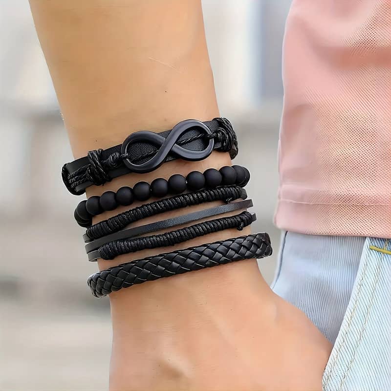 Faux Leather Braided Bracelets - Jewellery - 1100564081
