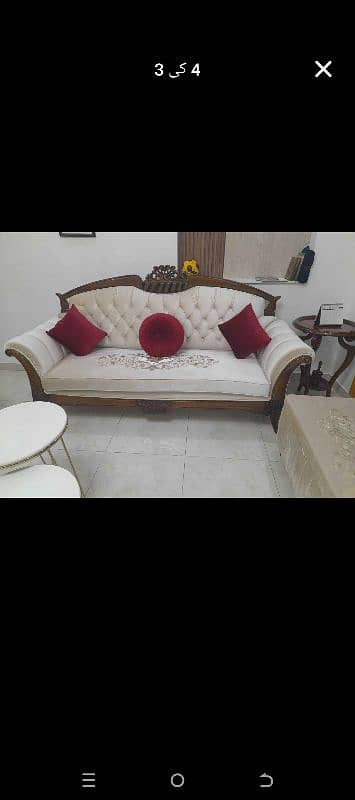 Classic Walnut wood (Akhrooti) 6 seater with 3 seater sofa setti ...
