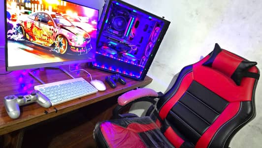 GAMING PC SETUP (PC/GAMING CHAIR/MONITOR+FREE PS4 CONTROLERS) - Gaming ...