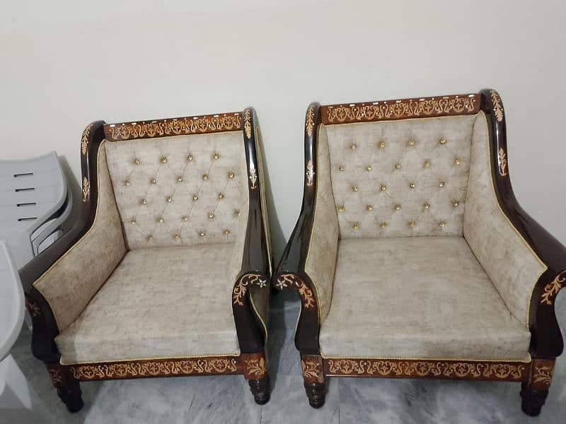 chinioti wood 7 seater sofa - Sofas - 1101045967