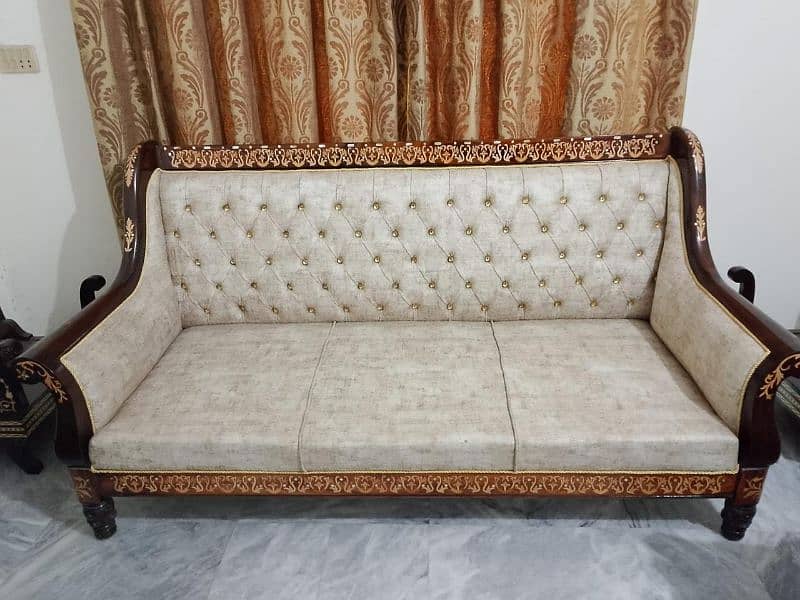 chinioti wood 7 seater sofa - Sofas - 1101045967