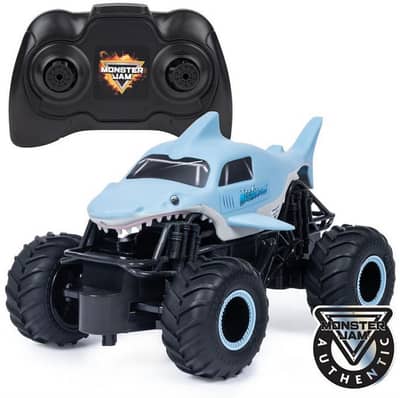 Monster Jam, Official Megalodon Remote Control Monster Truck, 1:24 ...