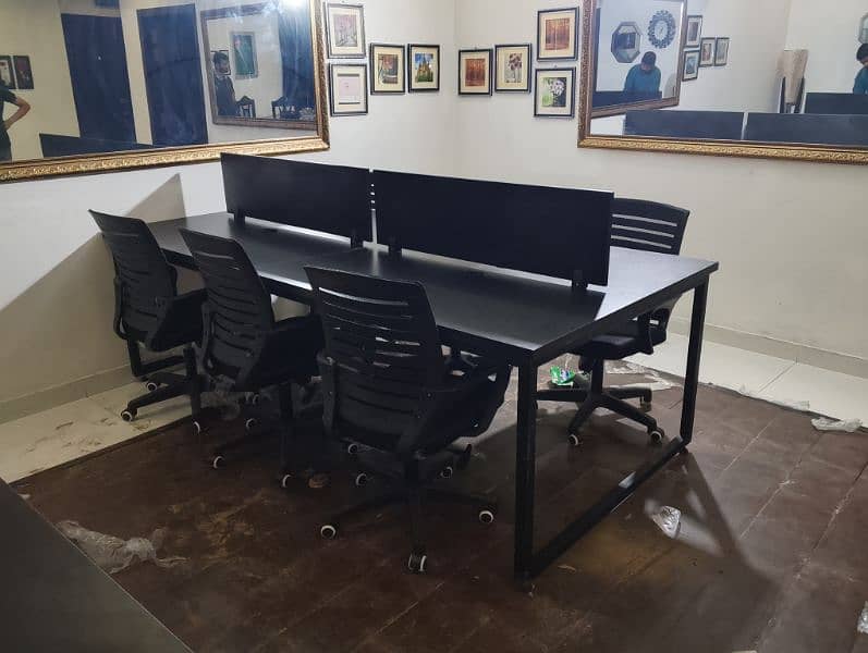 Workstation Size 8x4 Rs-24500 , 6 Person Seating office Table - Office ...