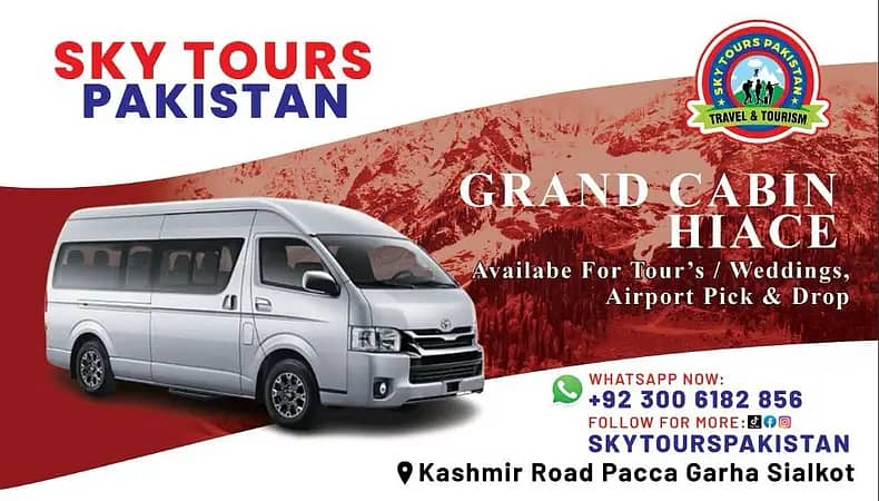 Rent Hiace Grand Cabin Lahore - Luxury Travel, Events, Weddings, Tour ...