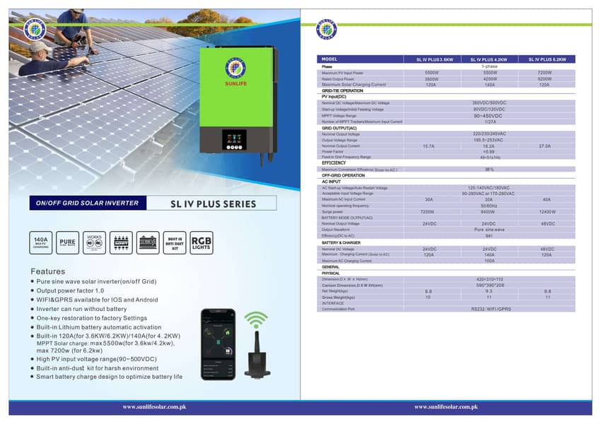 Sunlife 6.2KW Hybrid Solar Inverter - Solar Inverter - 1101999762