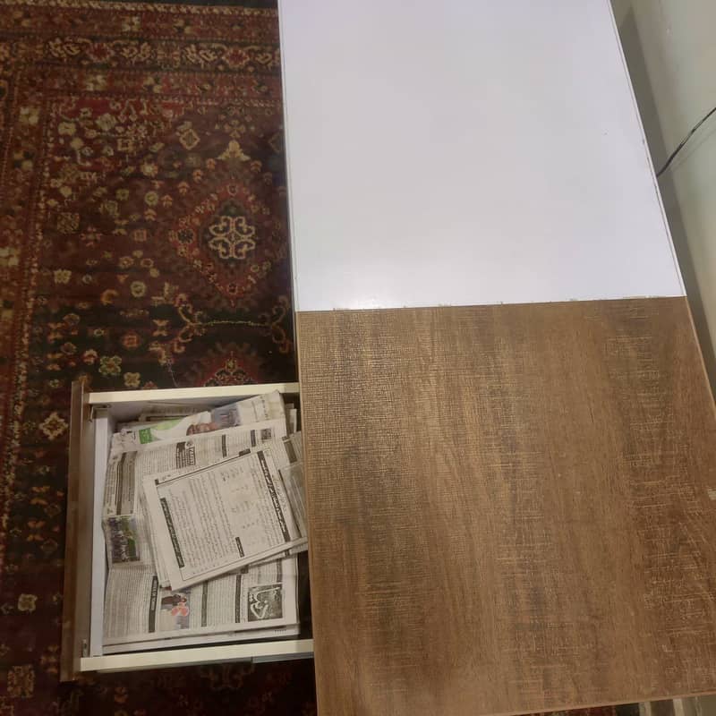 Coffee table, half and half design, with drawer - Coffee Tables ...