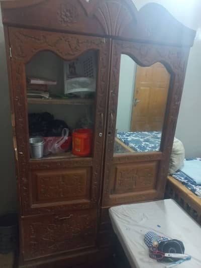 Devdar Wooden Almirah - Curtains - 1102323256