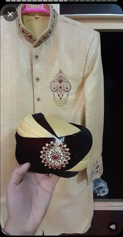 Sherwani with Cap - Grooms - 1102396159