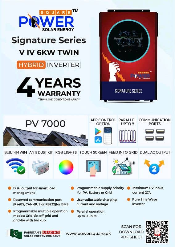 Power Square Signature Series V4 Infini 6kw Solar Hybrid Inverter ...