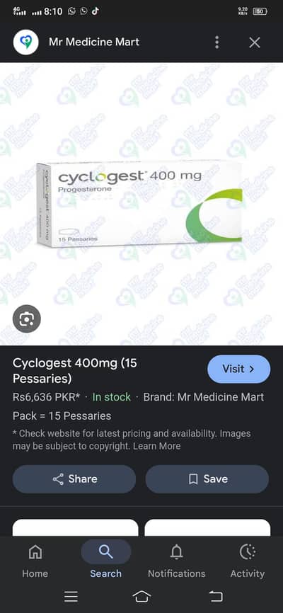 Cycloegest 400mg Tablet - Health Services - 1102497351