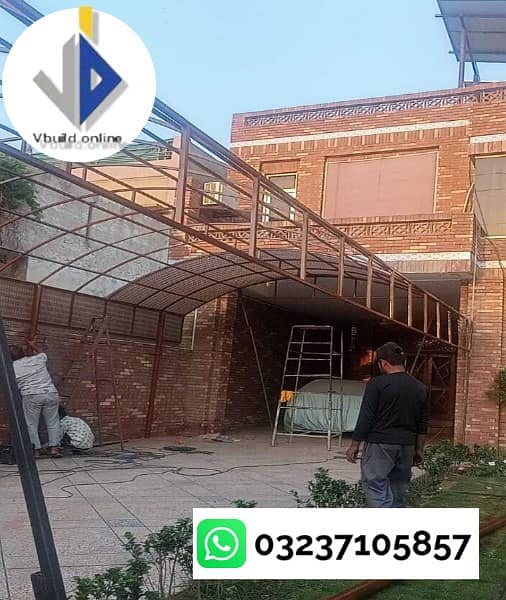 Fiber Glass works , window shades , Sheet shades , Car parking sheds ...