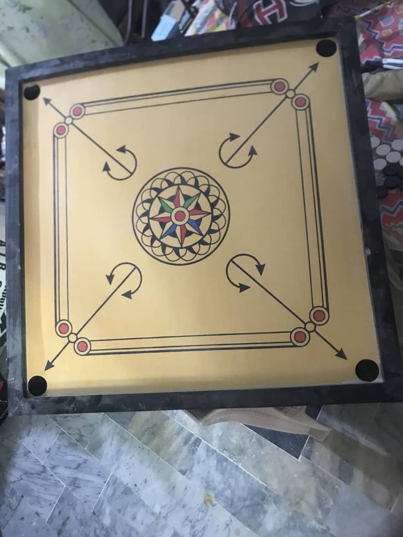Carrom board with all coines and powder - Sports Equipment - 1102917527