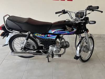 Honda CD 70 Black Color 2024/2025 Model - Standard - 1103019085