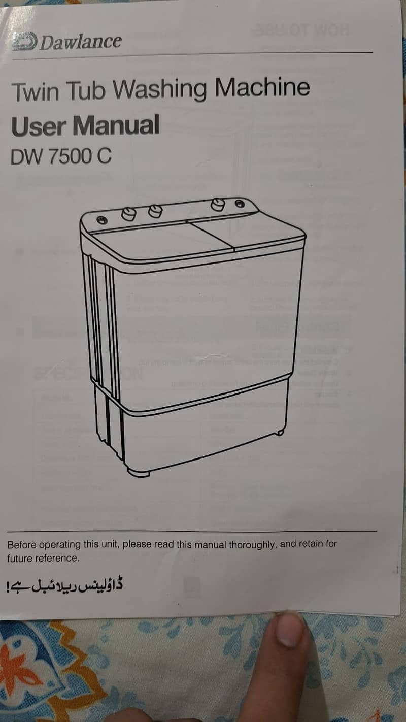 Dawlance Twin-Tub Washing Machine DW-7500 C Advanco | 10 kg | 10-Year ...