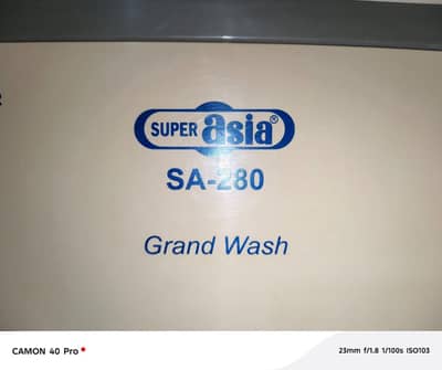 Super Asia washing machine twin tub model number SA-280 smart wash ...