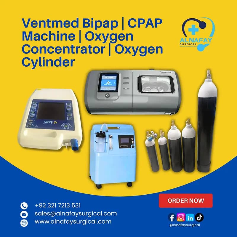 Ventmed Bipap, CPAP Machine, Oxygen concentrator, Oxygen cylinder ...