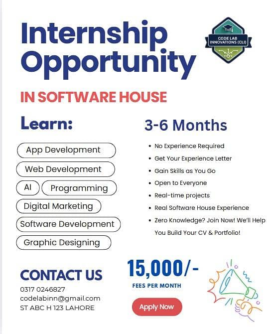 Internship in Software House - Internships Jobs - 1104458381
