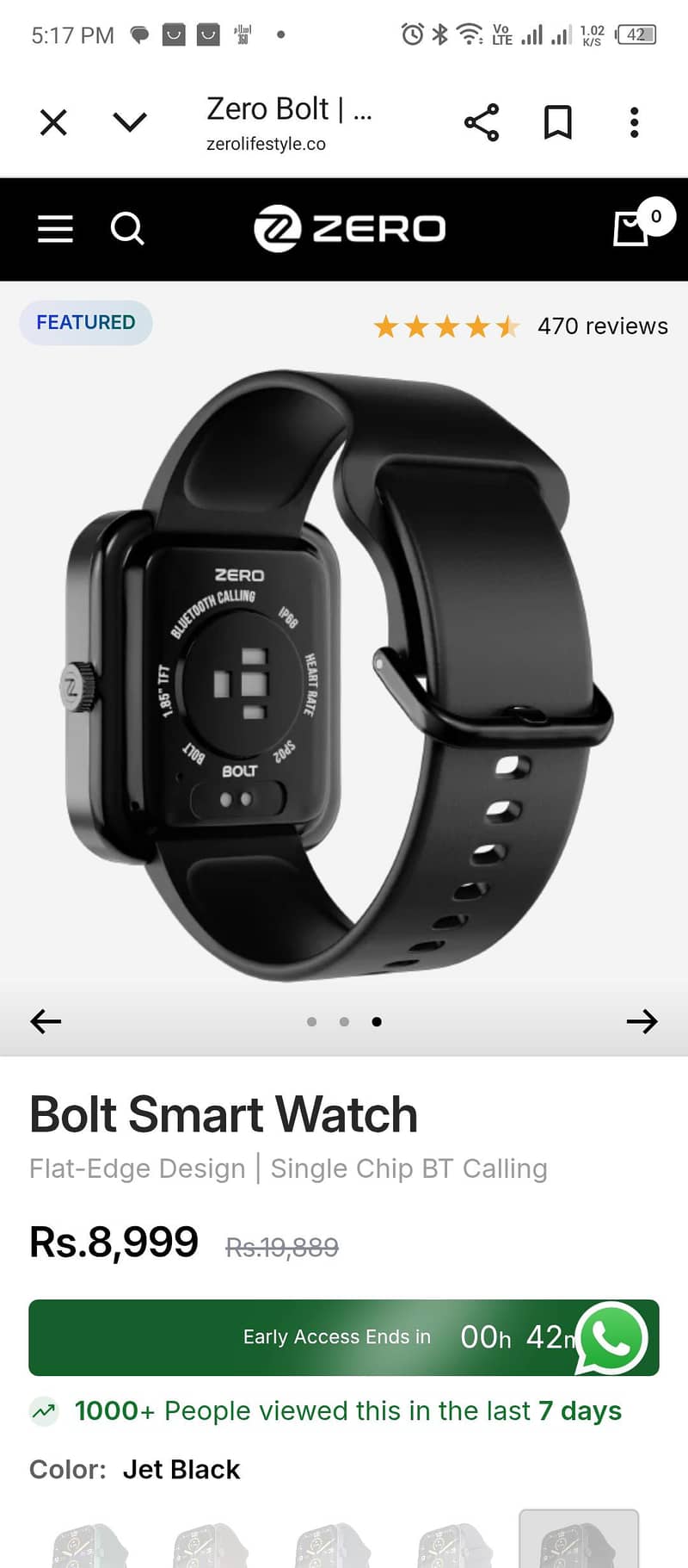 zero Bolt smart watch - Smart Watches - 1104600408