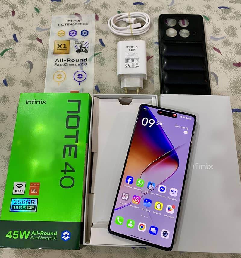 Infinix Note 40 (8gb 256gb) Complete Box - Mobile Phones - 1104615986