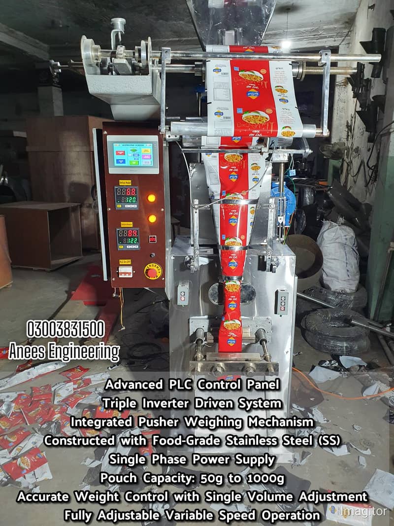 Fully Auto Packing Machine Latest Model Slanty chips Surf Salt Spices ...