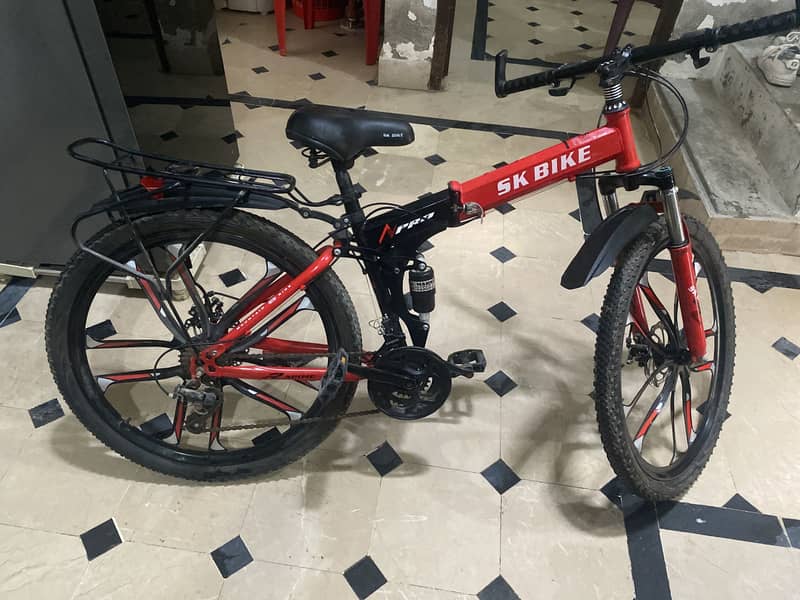 SK bike with front shocks back shocks,foldable with alloy rims ...