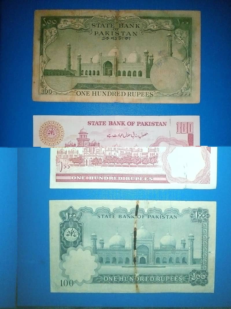 3 different pak 100 rupee notes - Coins & Notes - 1104916826