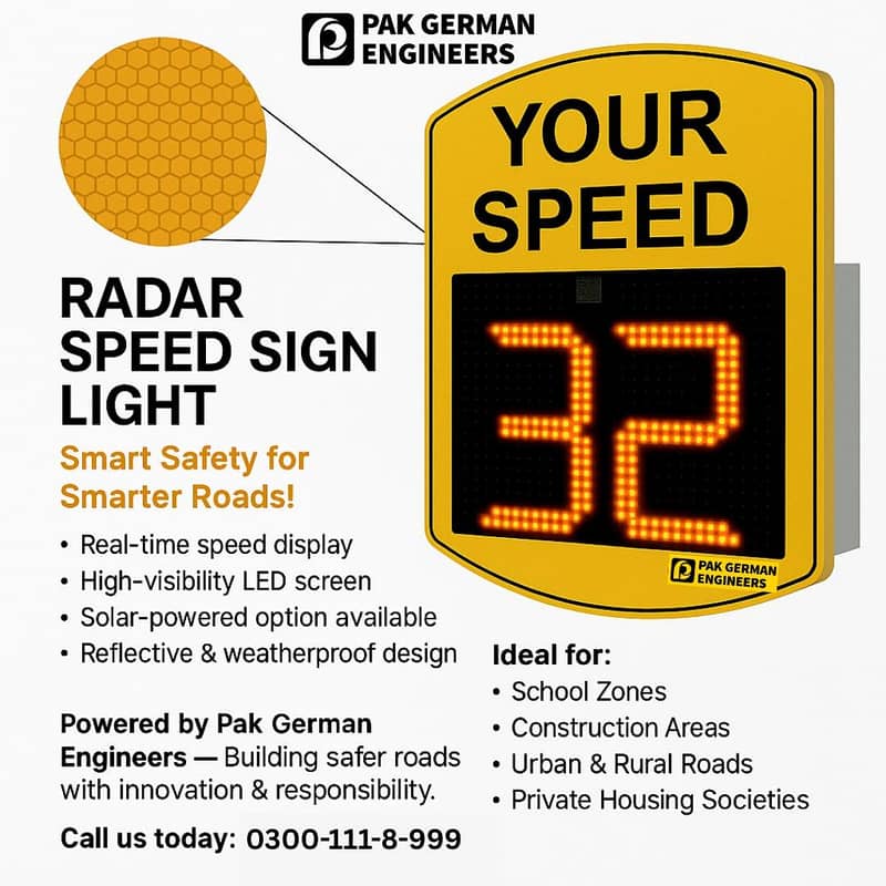 Radar speed sign light installation and maintaince service Pakistan ...