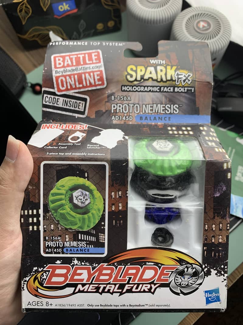 Hasbro Proto Nemesis (Green) | New Box Pack Rare Beyblade Metal Fury ...