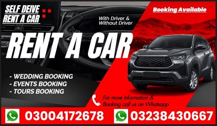 Rent A Car - Rental Booking - All Cars Available for 24/7 Self Drive ...