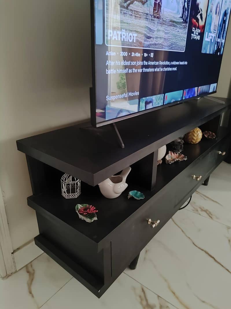 Stylish Black LED Console with 3 Drawers - Console Tables - 1106116781