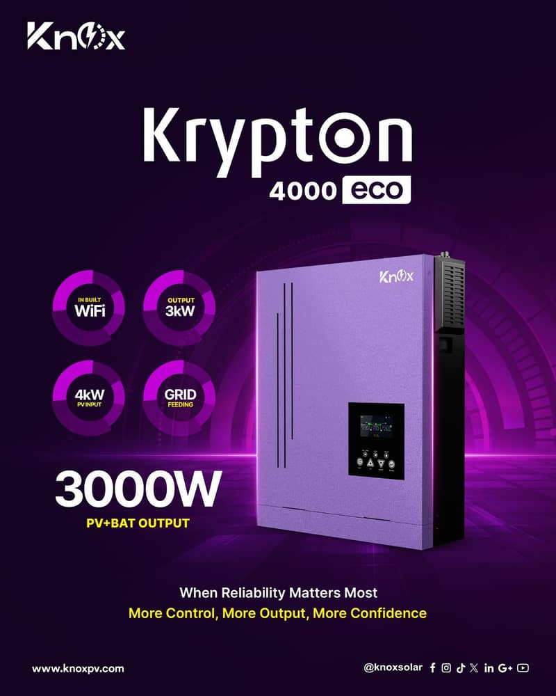 Meet the Power Behind Smart Living – The Krypton ECO Series by KNOX - Solar Inverter - 1106117974