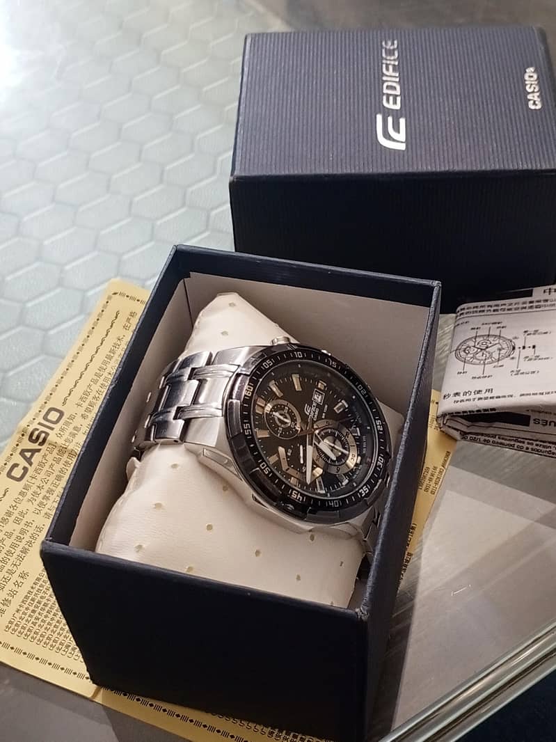 Casio Edifice 5345 EFR539 chronograph silver original with box ...