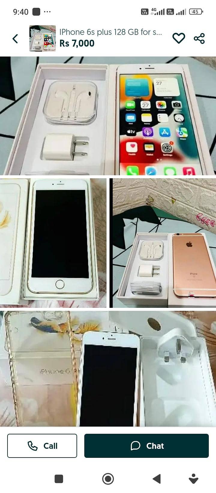 iPhone 6s plus 128 GB full box WhatsApp number 03450224125 - Mobile ...