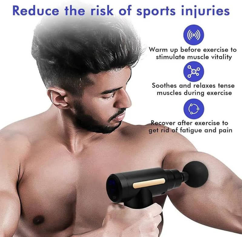 Massage gun 4 in 1 Rechargeable massage gun - Gym & Fitness - 1106402071