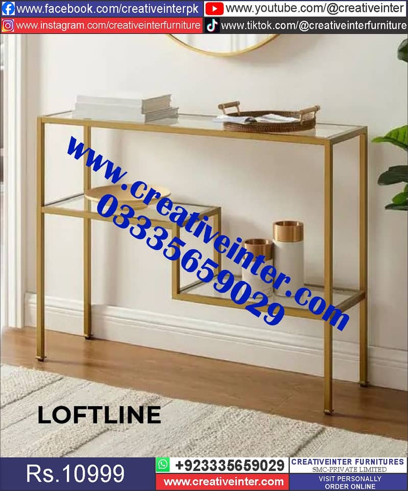 modern design center table console table metal racks and dining table ...