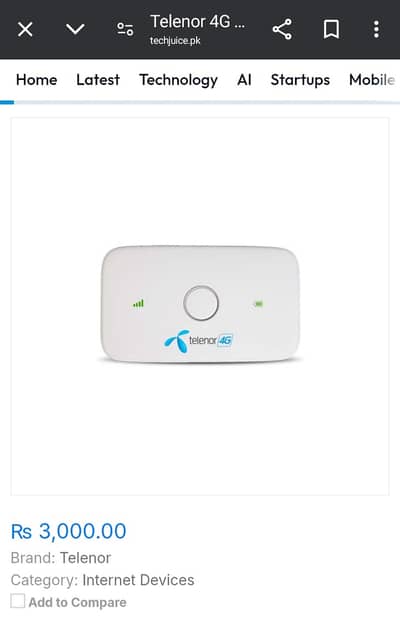 Telenor 4G mobile WiFi never used - Other Home Appliances - 1106584784
