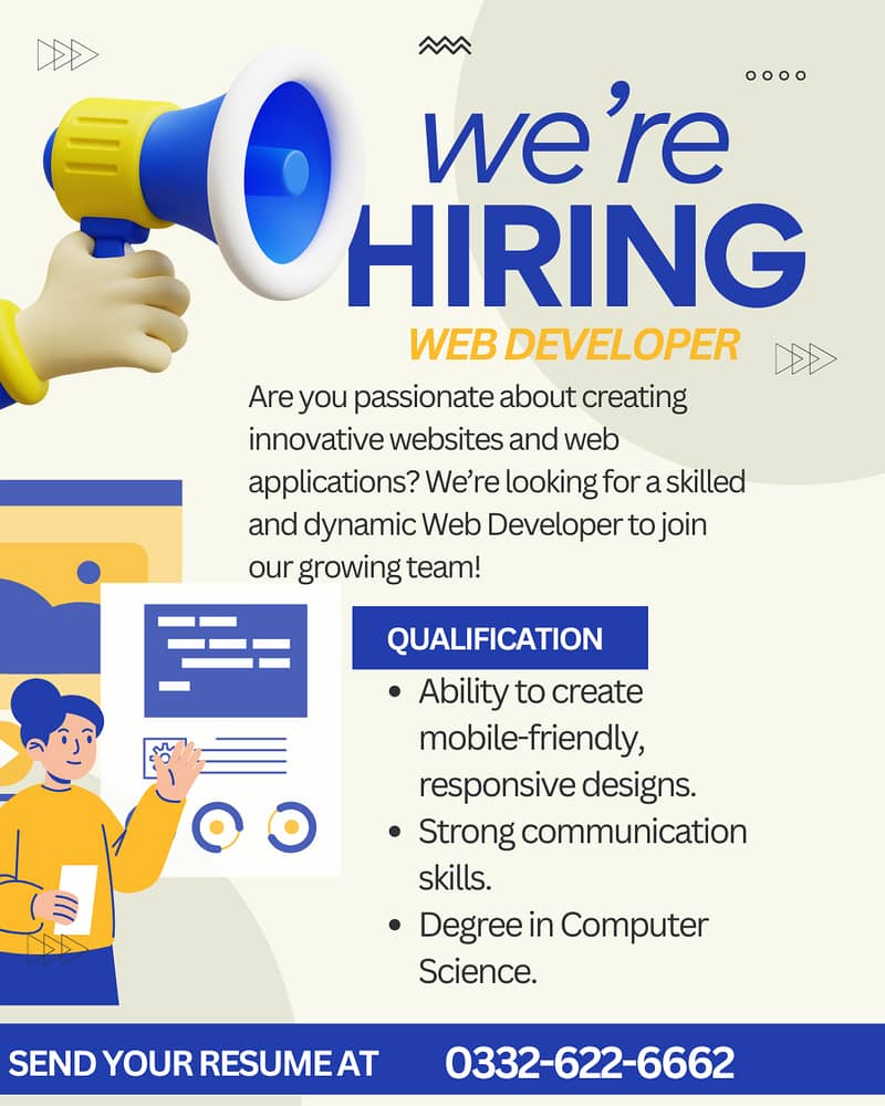 Hiring for Web developer, Jobs available in Khi, Need Web developer ...