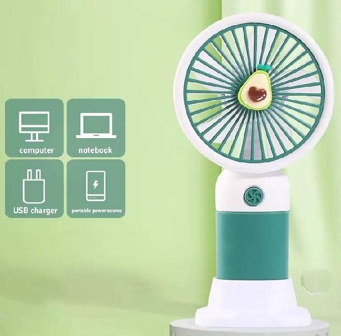PORTABLE MINI FANS GREEN YELLOW PINK COLORS - Portable Fans - 1106742986