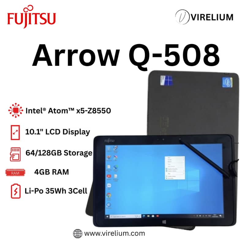 Tab Fujitsu Arrows Tab Q-508 | 4GB / 128GB - Tablets - 1105009402