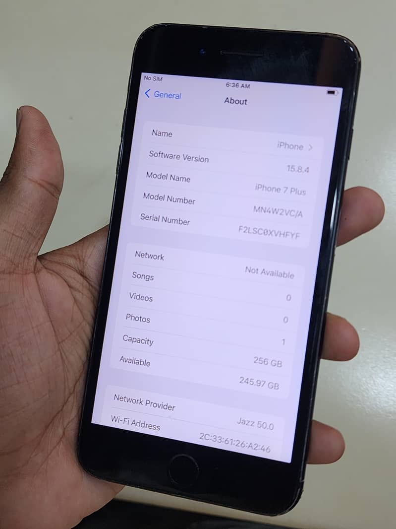 iPhone 7Plus 256GB PTA official Approved O3OOOO86O13 - Mobile Phones ...