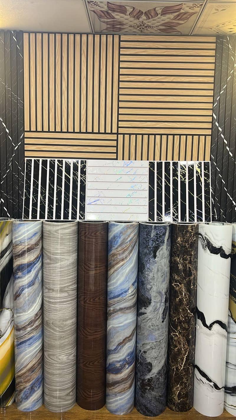 Wall panels Wallpapers False ceiling UV sheets PVC Moulding LCD units ...