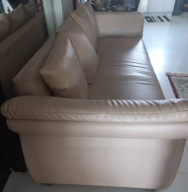 Three seater Rexine sofa set for Sale - Sofas - 1106921431