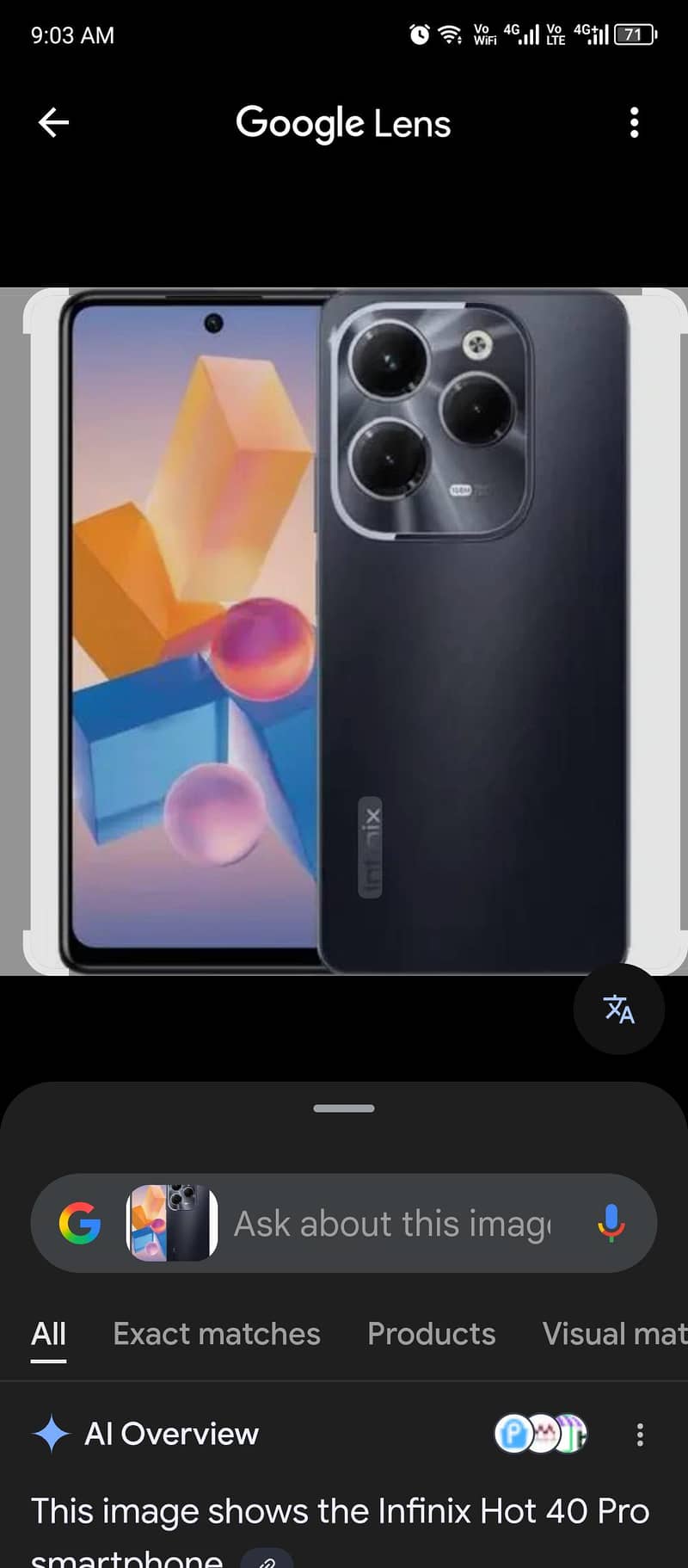 Infinix hot 40 pro 8+8/256 color Black shiny - Mobile Phones - 1106962215